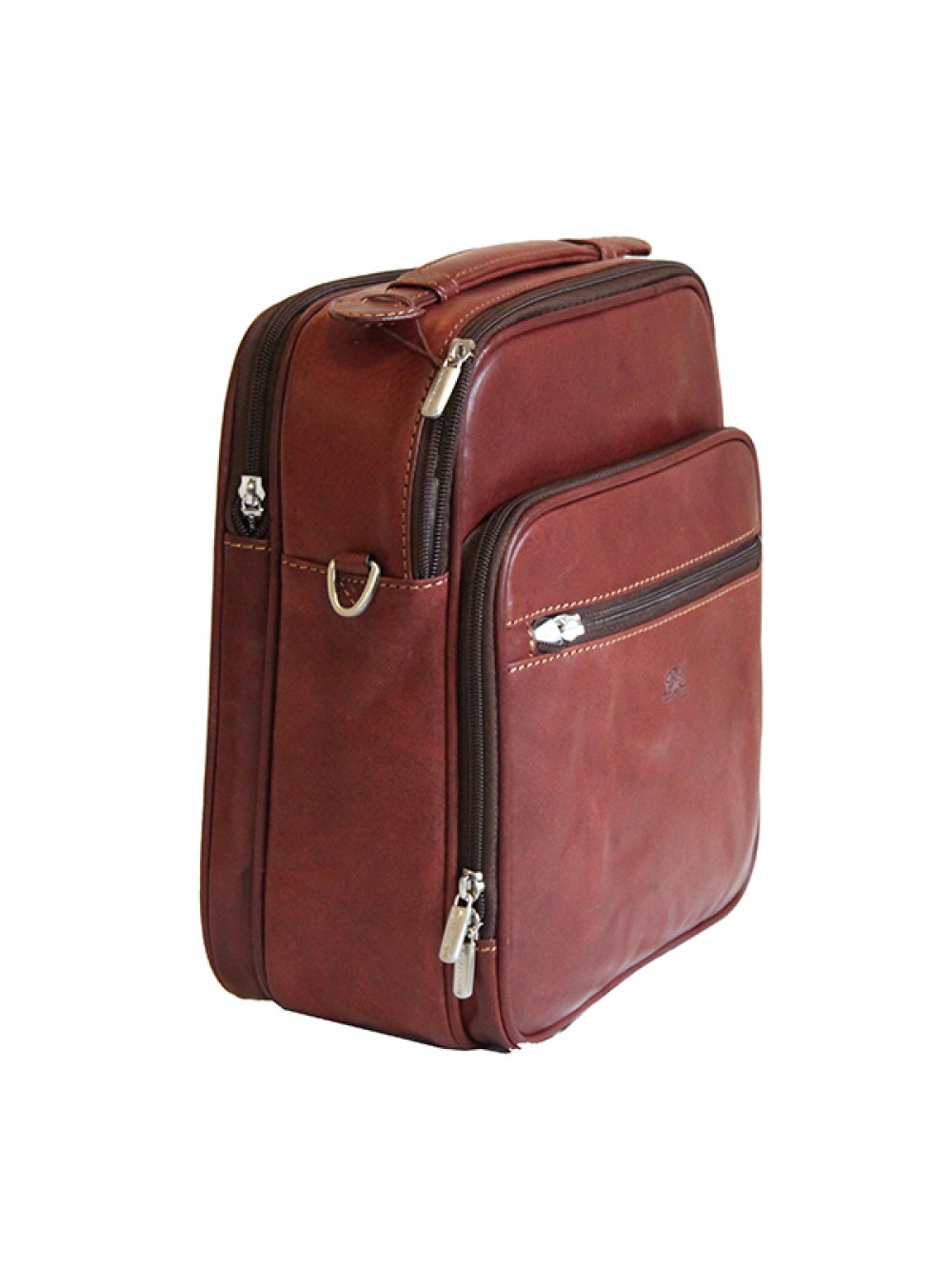 Tony Perotti Italian Vegetale Leather Flight Bag - TP7058 - Brown