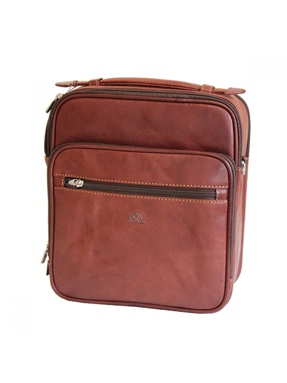 Tony Perotti Italian Vegetale Leather Flight Bag - TP7058 - Brown